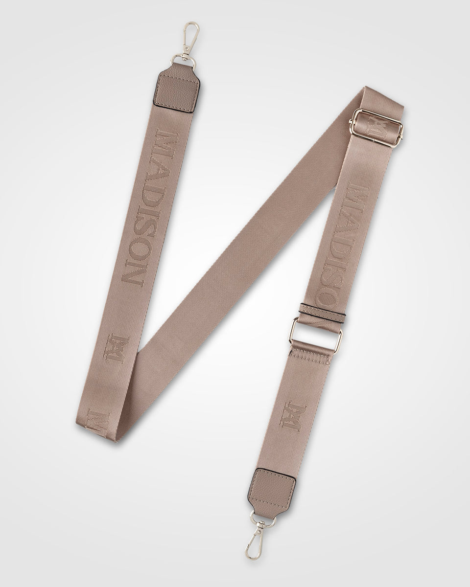 Madison Madison Monogram Bag Strap - Taupe – Madison Accessories
